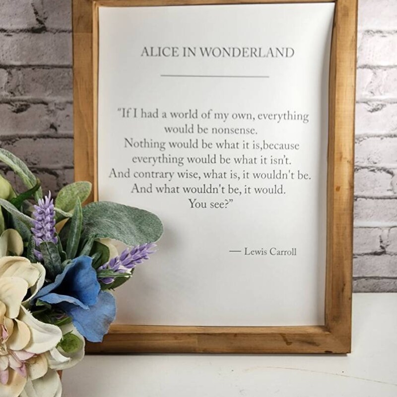 Alice Quote - Etsy