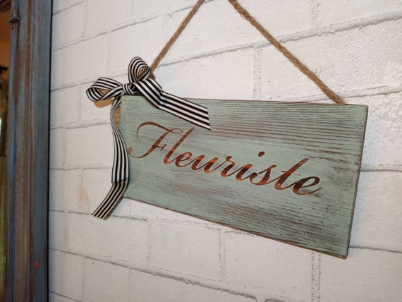 Fleuriste wooden wall sign florist sign | Etsy