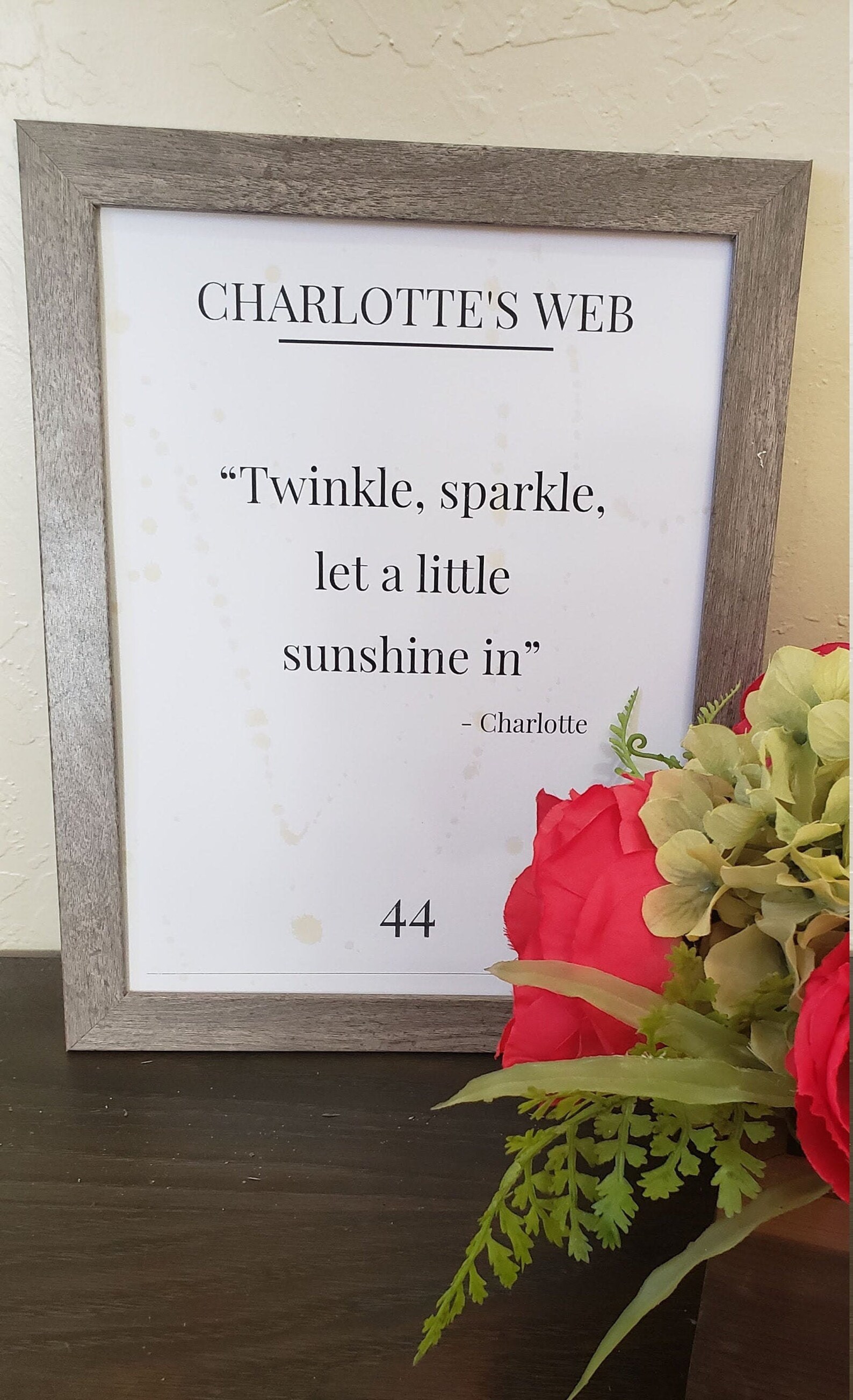 Charlotte's Web Framed Quote Distressed Book Page Framed - Etsy