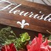 Fleuriste Wooden Rustic Sign, Florist Flower Shop Home Decor Wall ...