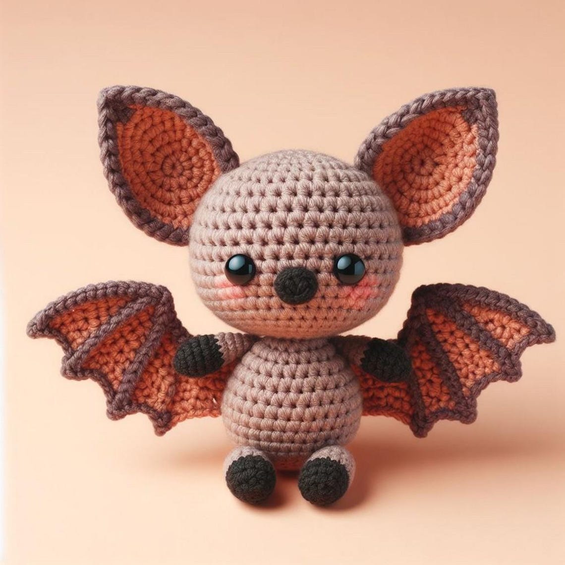 Amigurumi Fruit Bat Crochet Pattern | Cuddly Vampire Bat Plush Toy ...