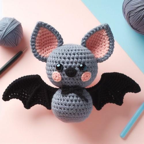 Amigurumi Fruit Bat Crochet Pattern | Cuddly Vampire Bat Plush Toy ...