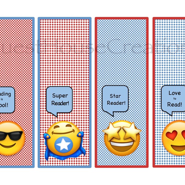 Emoji Bookmarks - Etsy