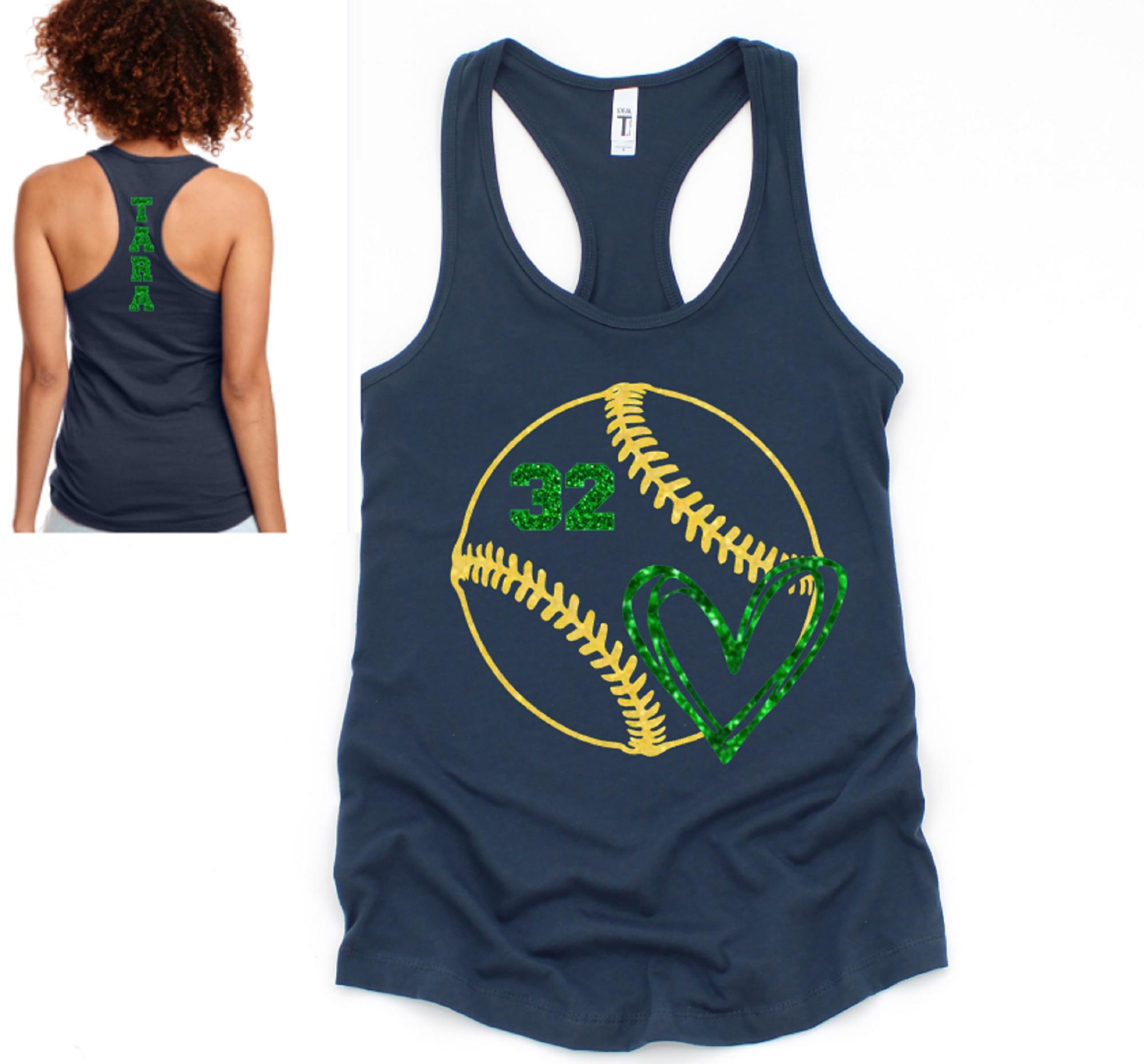 Custom Softball Tank Top for Women, Softball Mom Shirt, Custom Softball ...