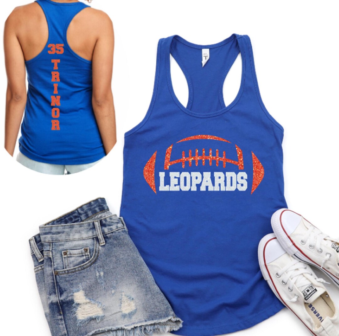 Glitter Football Tank Top Custom Football Team Shirt Football Mom ...