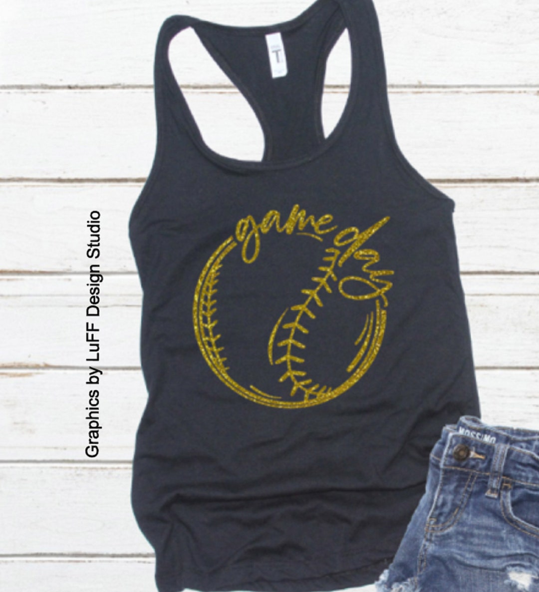 Glitter Softball Tank Top for Women, Softball Shirts, Softball Team ...