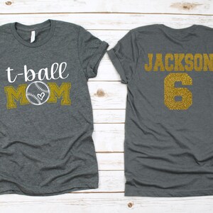 Glitter T-ball Shirts Tball Mom Shirts Cute T-ball Shirts Baseball ...