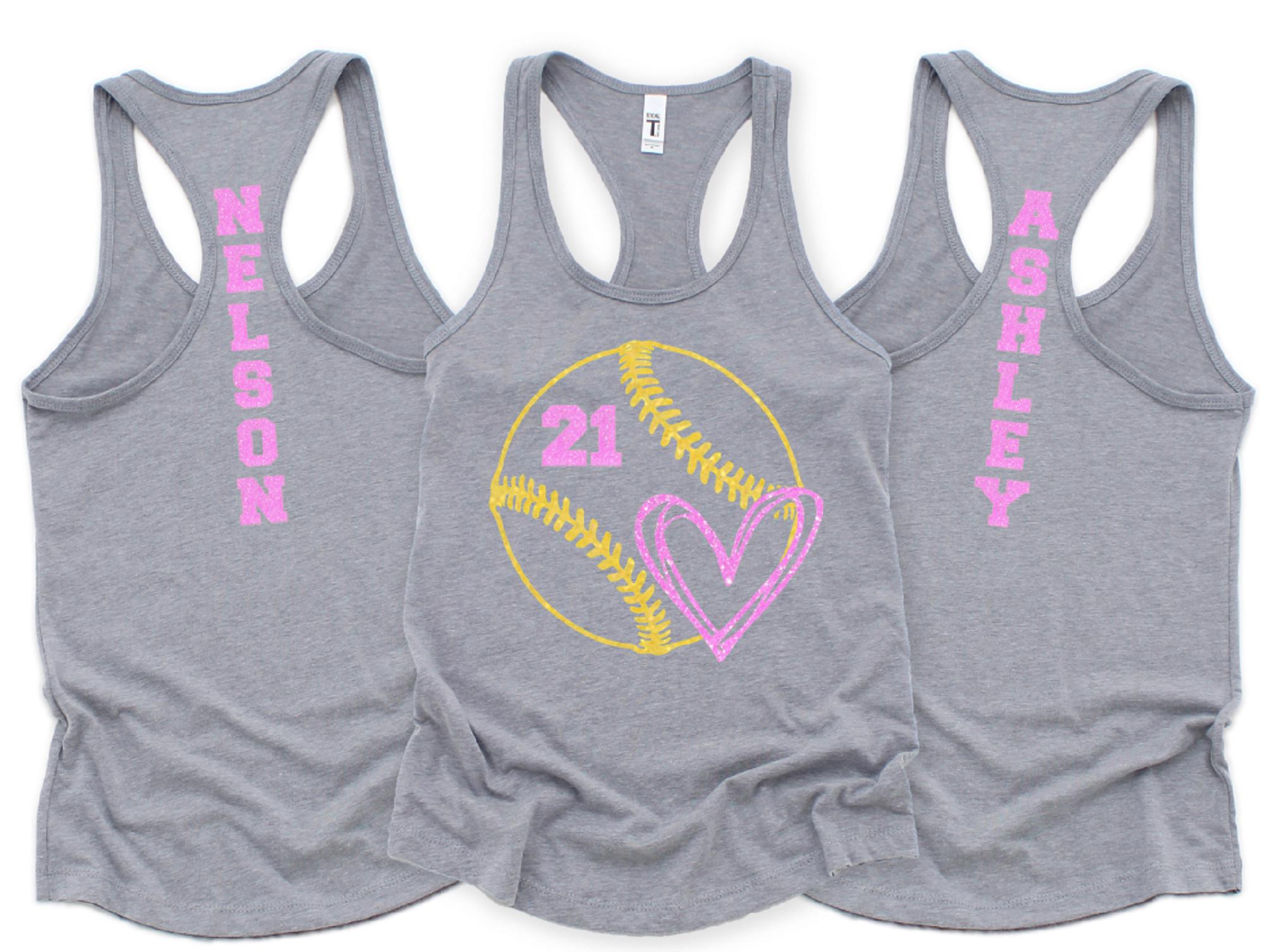 Custom Softball Tank Top for Women, Softball Mom Shirt, Custom Softball ...