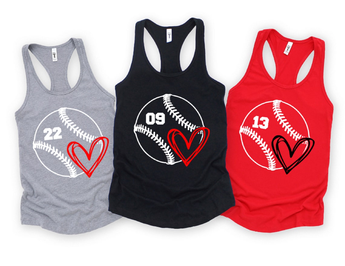 Personalized Baseball Tank Custom Baseball Number Racerback - Etsy