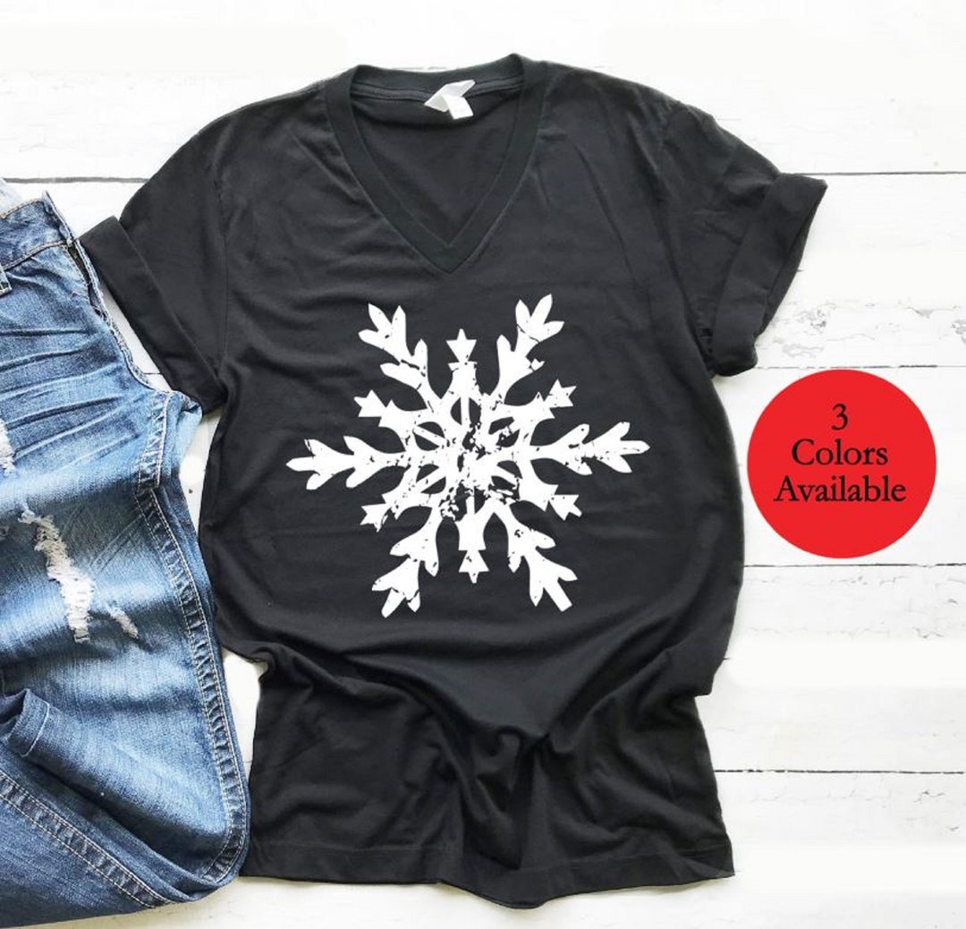 Snowflake Tee, Snowflake Gift, Winter Snowflake, Plus Size Christmas ...