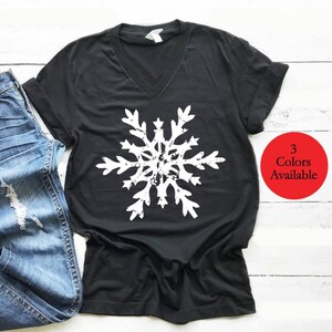 Snowflake Tee, Snowflake Gift, Winter Snowflake, Plus Size Christmas ...