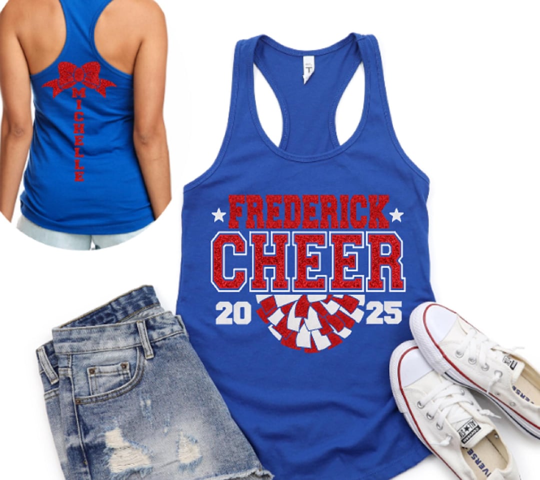 Custom Cheer Racerback Tank Top, Team Name Tank Top, Personalized ...