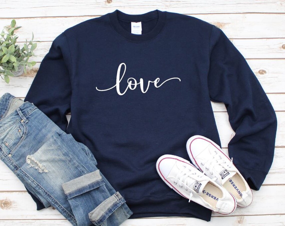 Love Sweatshirt Valentines Day Sweater Valentines Day Gift - Etsy