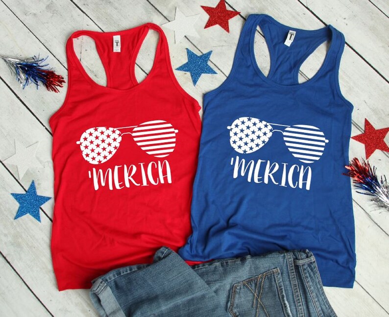 Merica Tank Top 4th of July Tank Womens 4th of July Shirts - Etsy