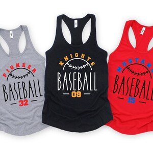 Custom Baseball Team Name Baseball Shirt Personalized Baseball Tank Top ...