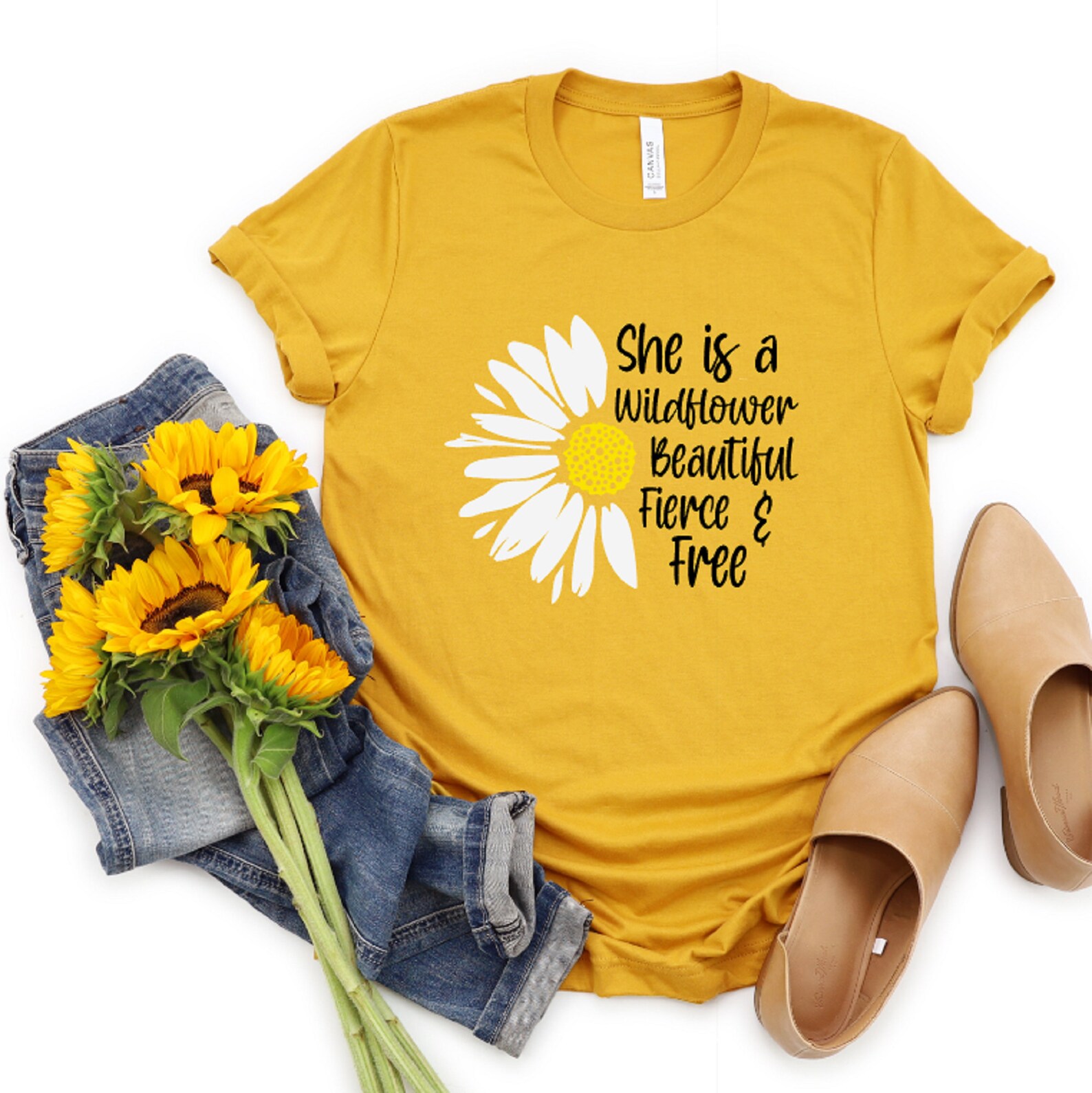 Daisy Flower Shirt Spring Shirt Flower Tee Summer Shirt - Etsy