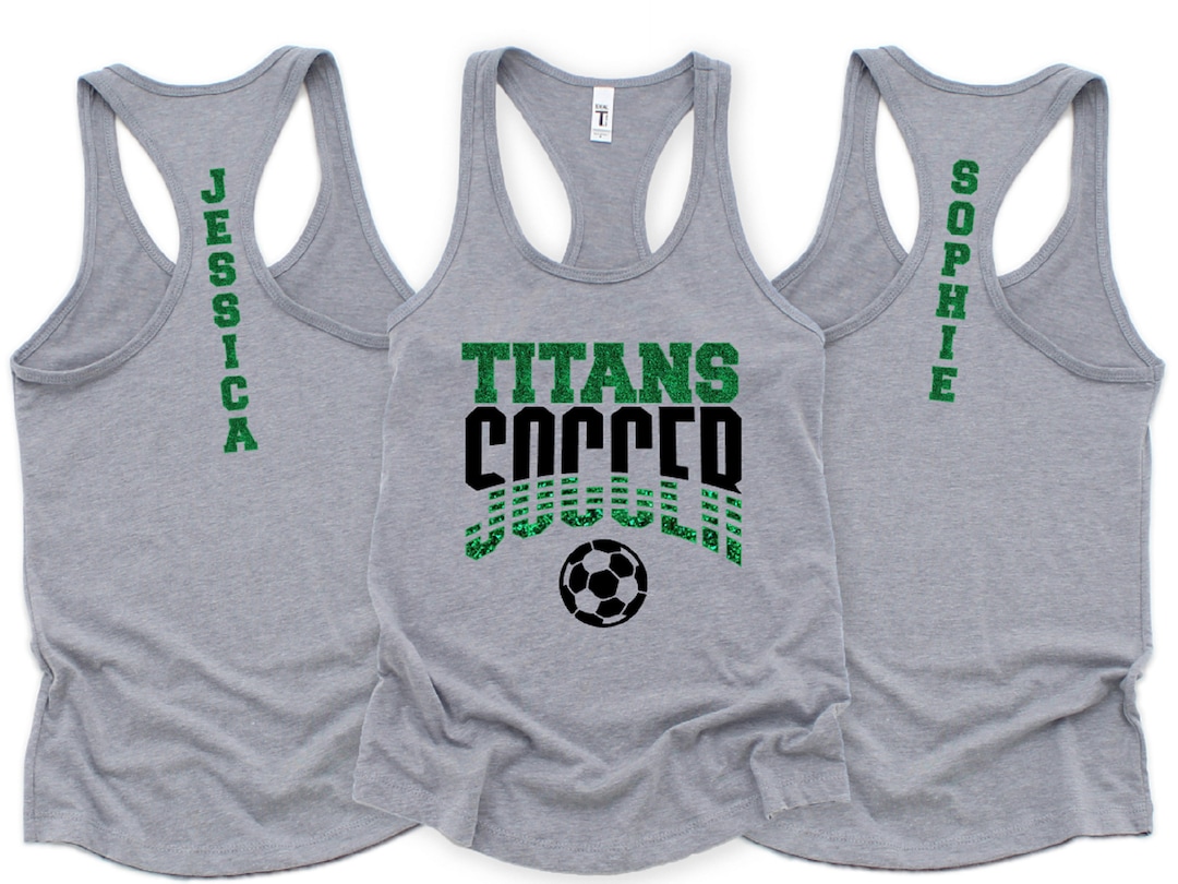 Custom Soccer Shirt Glitter Soccer Mom Tank Top Team Mascot Soccer ...
