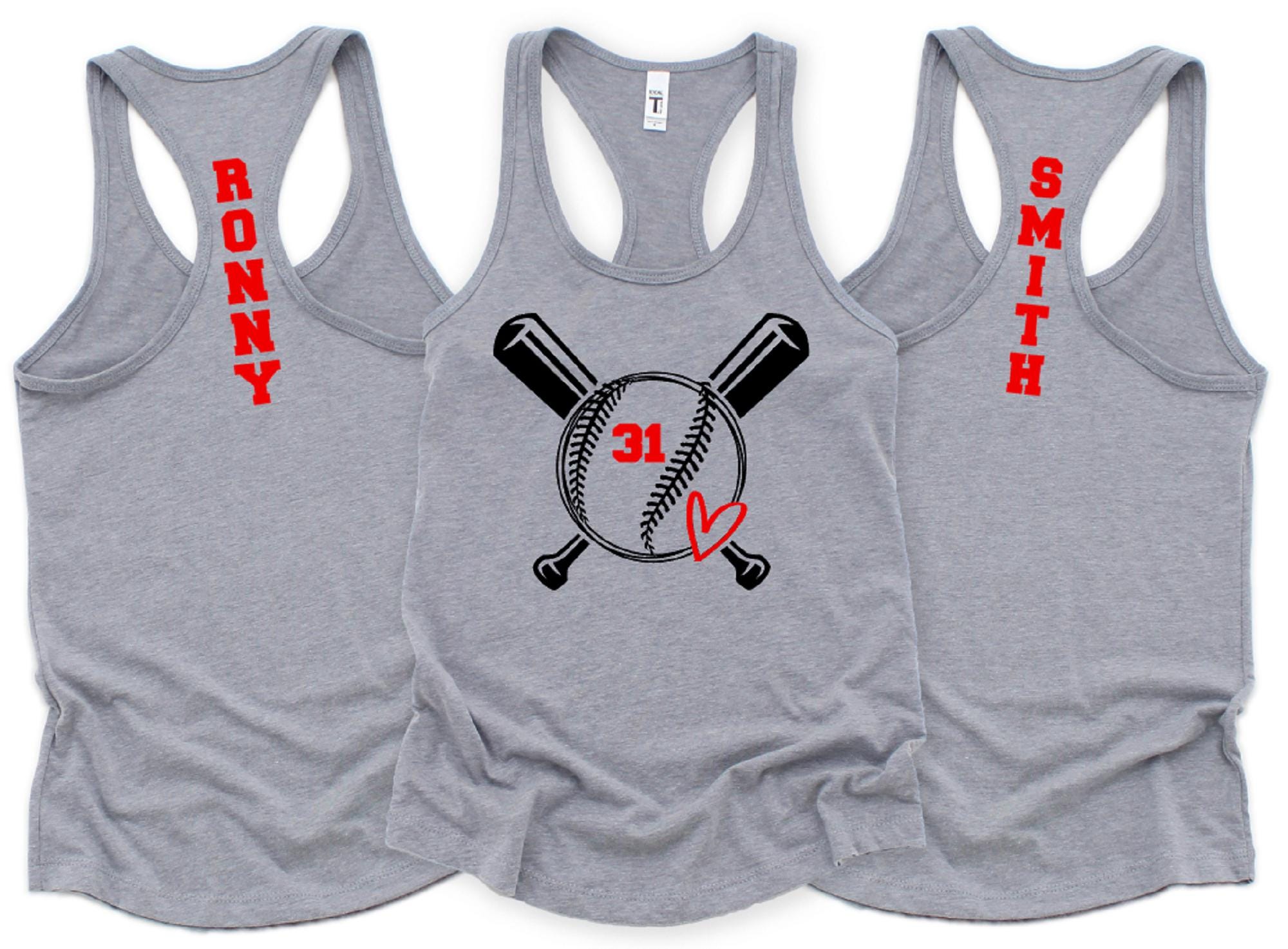 Baseball Shirt With Name on Back, Custom Baseball Tank Top, Matching ...