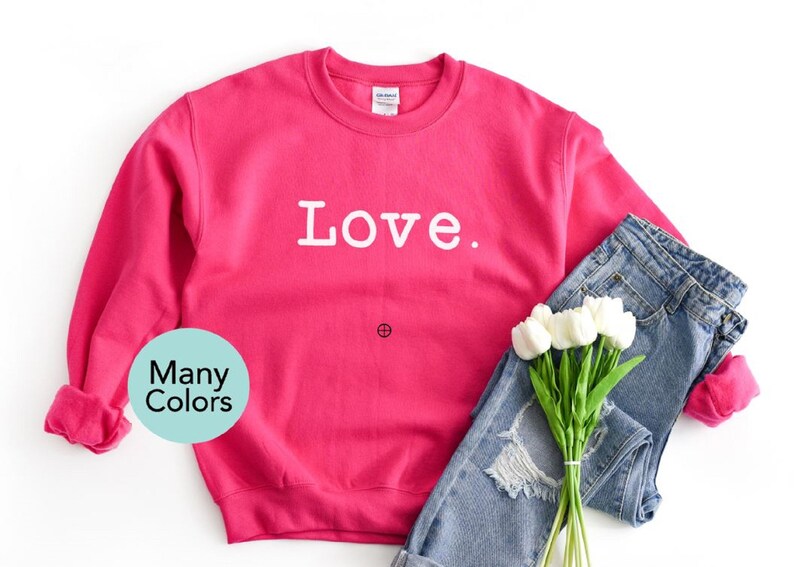 Love Sweatshirt Women's Valentines Day Top Valentines | Etsy