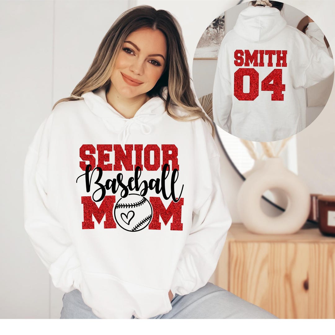 Senior Baseball Mom Sweatshirt, Personalized Baseball Gift for Mom ...