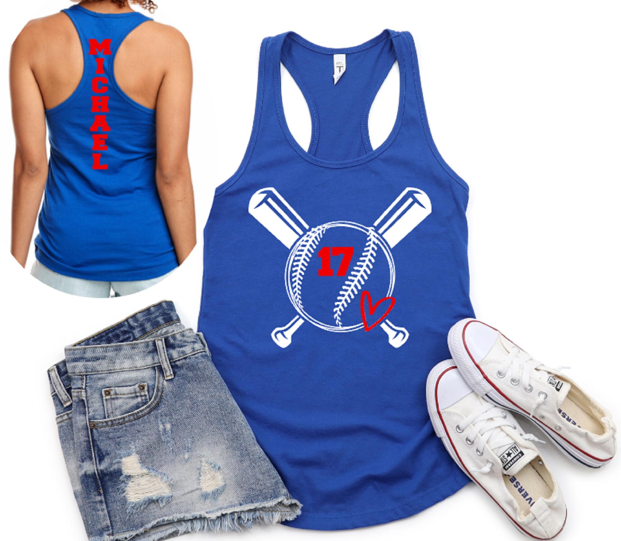 Baseball Shirt With Name on Back, Custom Baseball Tank Top, Matching ...