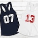 Baseball Numbers Tank Top, Custom Baseball Shirt, Personalized Baseball ...