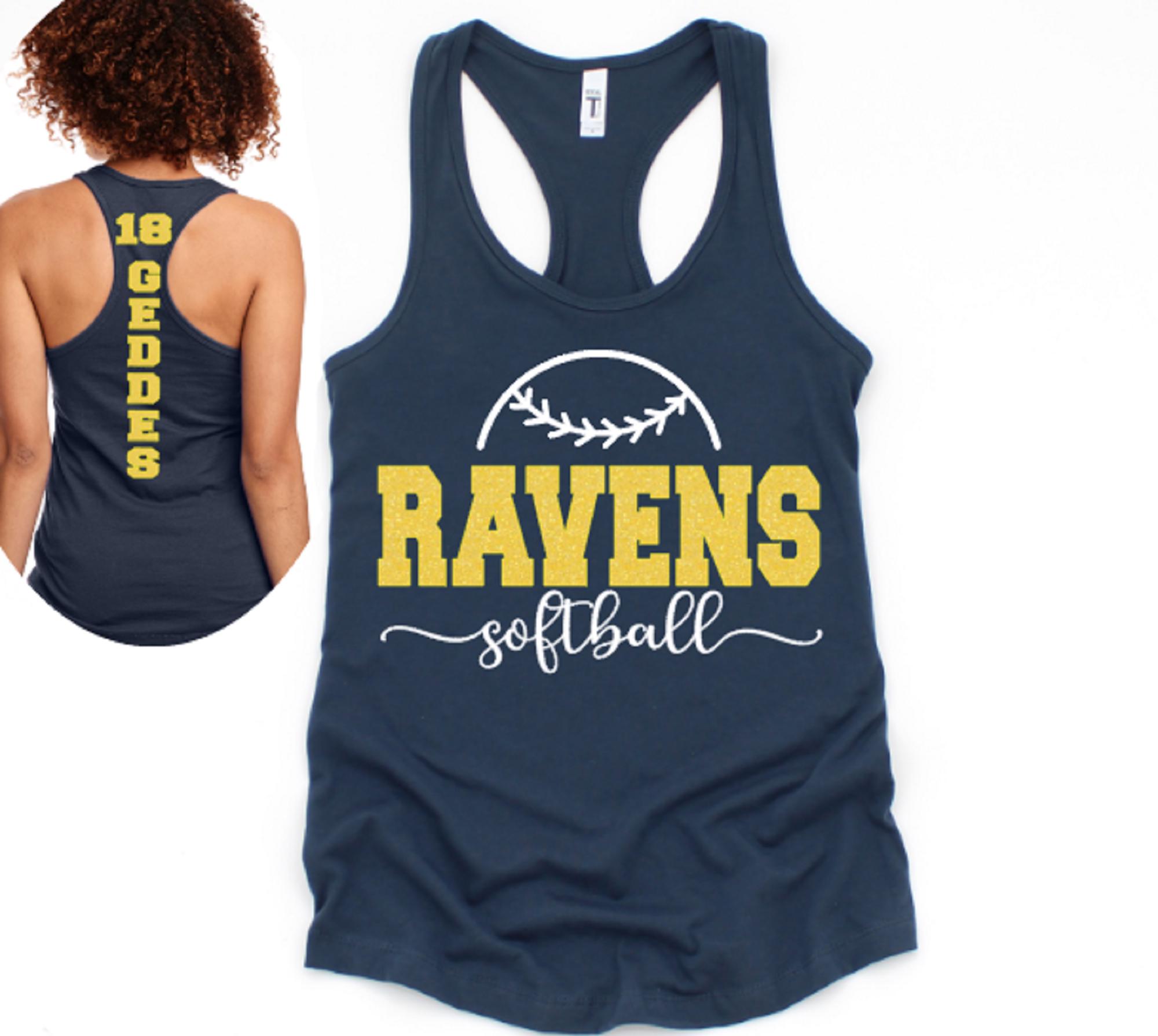 Custom Softball Tank Top Game Day Softball Mom Racerback Tank Softball ...
