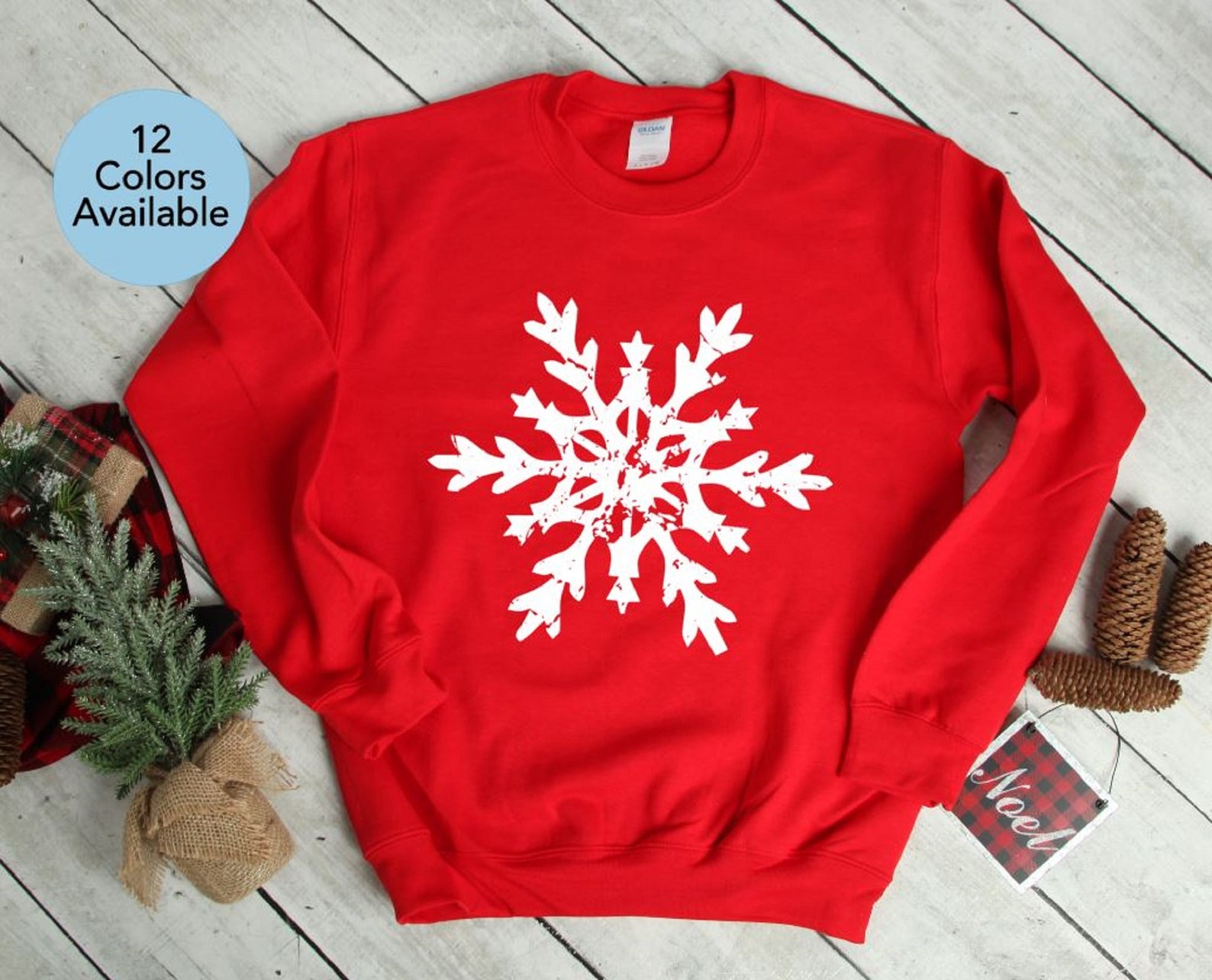 Snowflake Sweatshirt Snowflake Christmaswomen Christmas - Etsy
