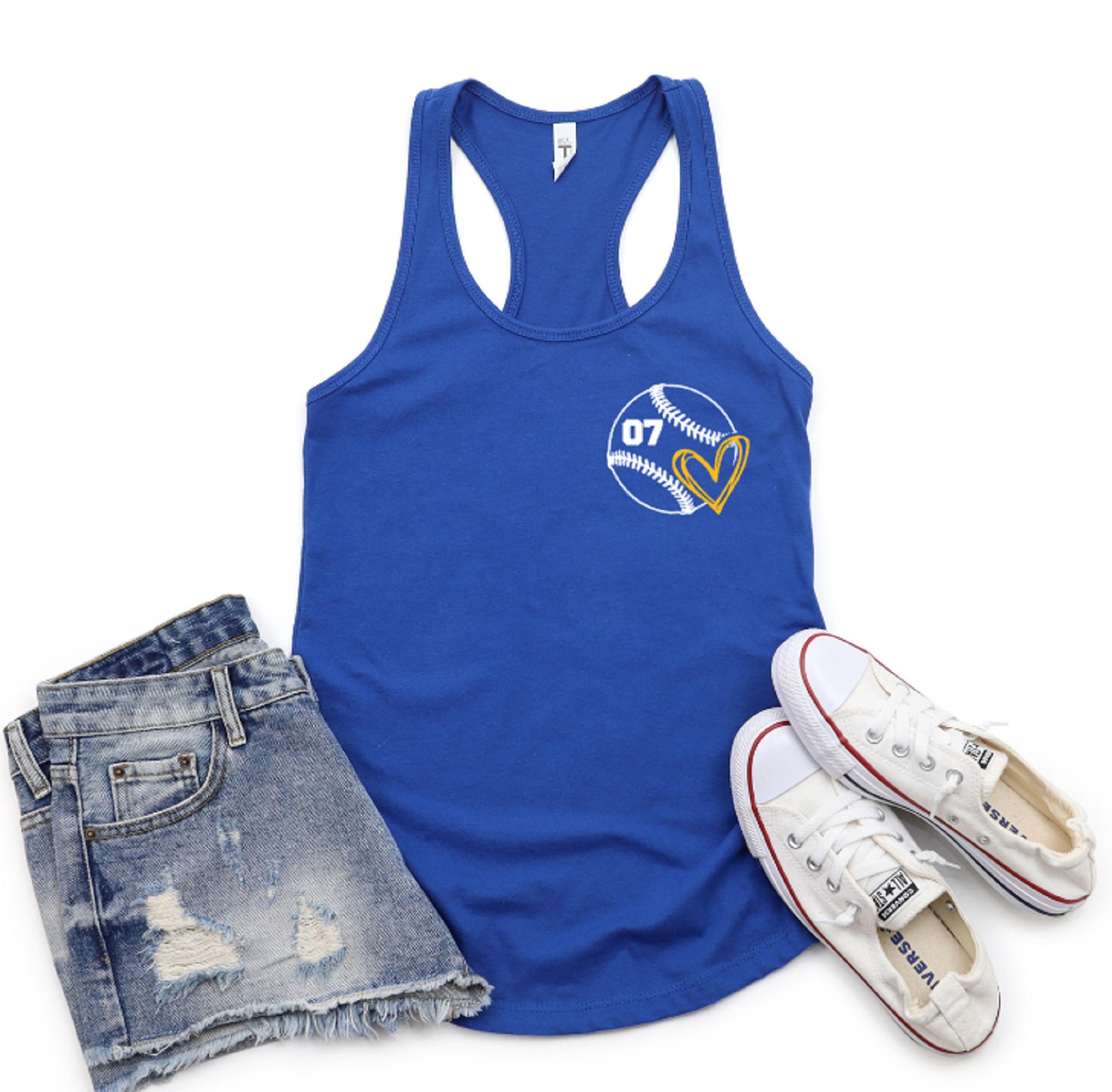 Baseball Tank, Custom Baseball Number Racerback Tank Top, Baseball ...