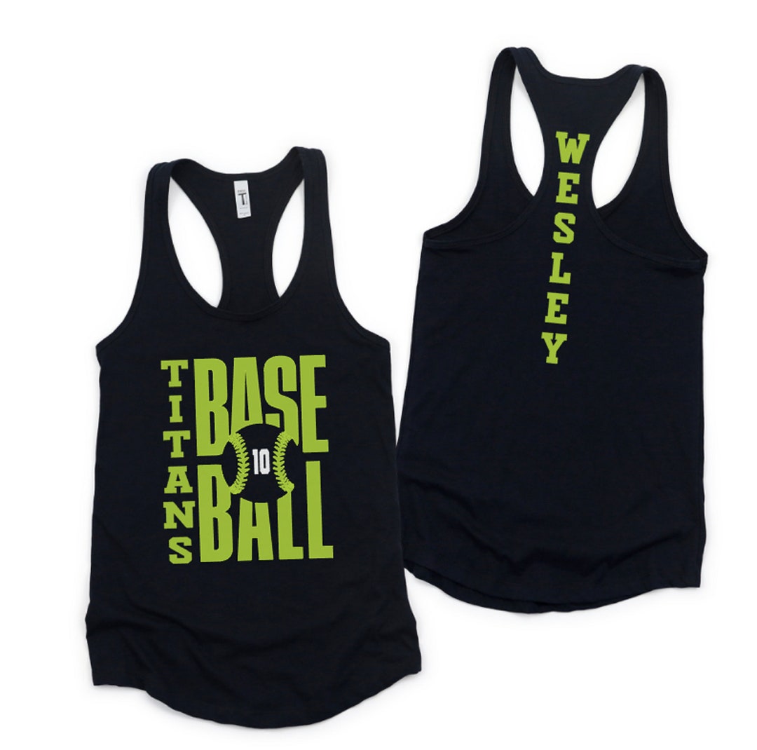 Custom Baseball Number Tank Top Baseball Mom Gift Personalized Baseball ...