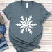 Snowflake Tee, Snowflake Gift, Winter Snowflake, Plus Size Christmas ...