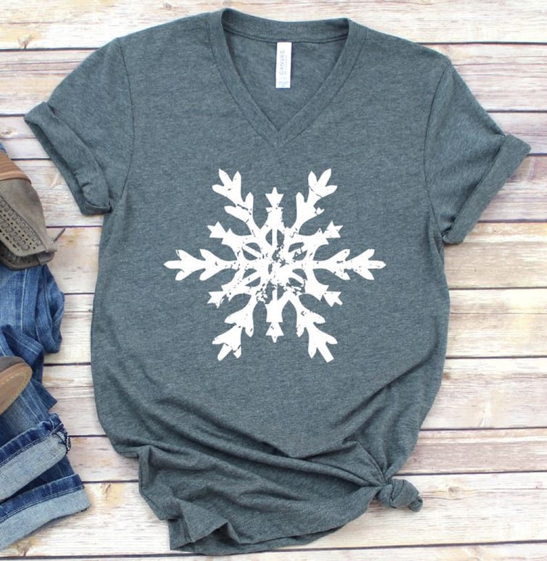 Snowflake Tee Snowflake Gift Winter Snowflake Plus Size | Etsy