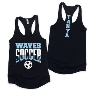 Custom Soccer Tank Top Personalized Soccer Shirt Soccer Team Name Tank ...