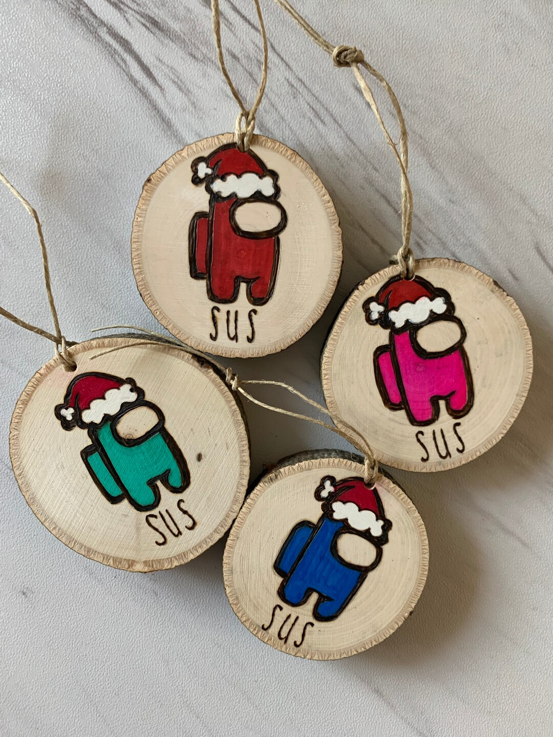Among Us Sus Ornament- Christmas Decor - Tree Ornament - Etsy