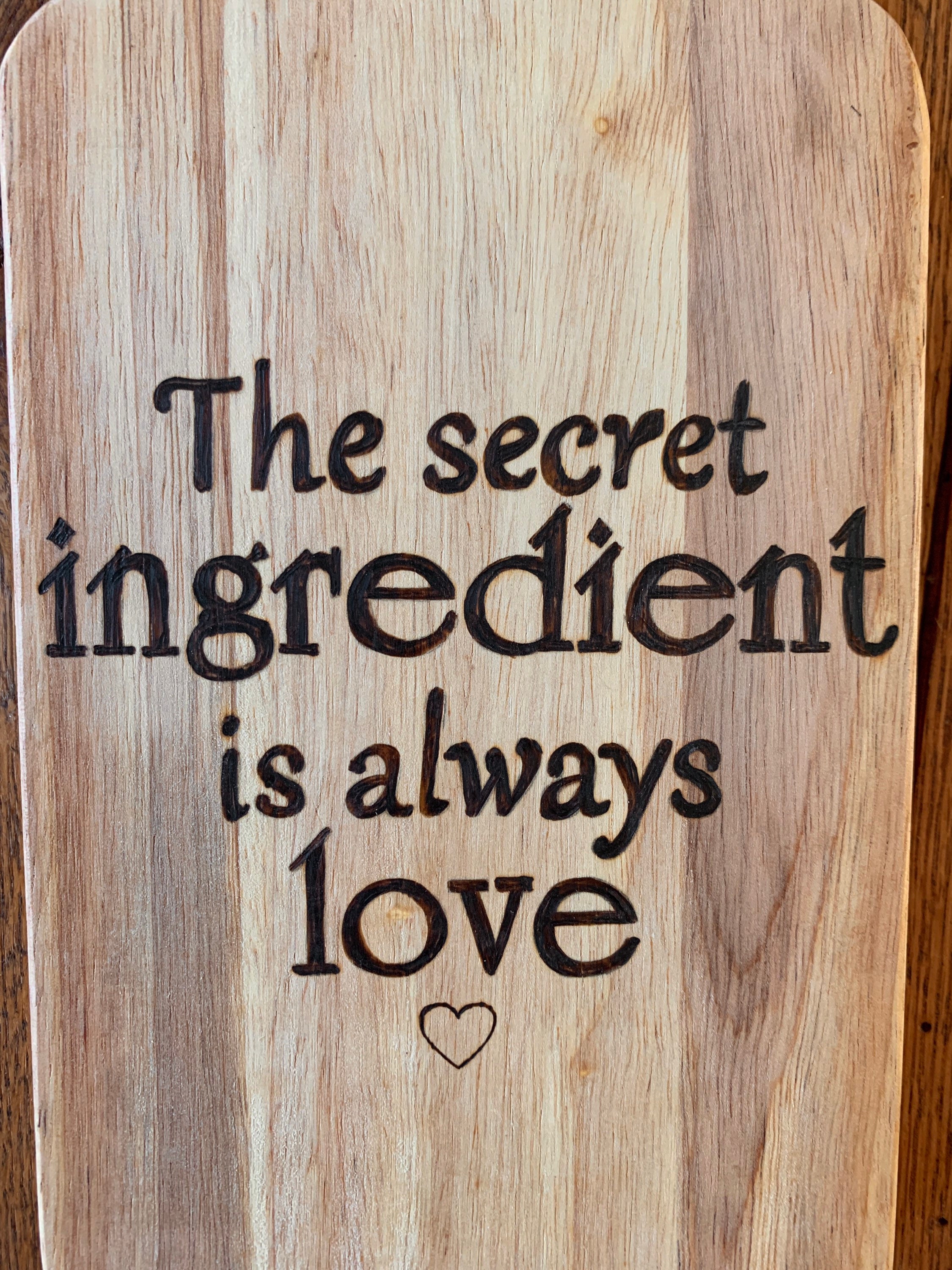 Secret Ingredient Cutting Board Custom Wood Burned Personalized Hand ...