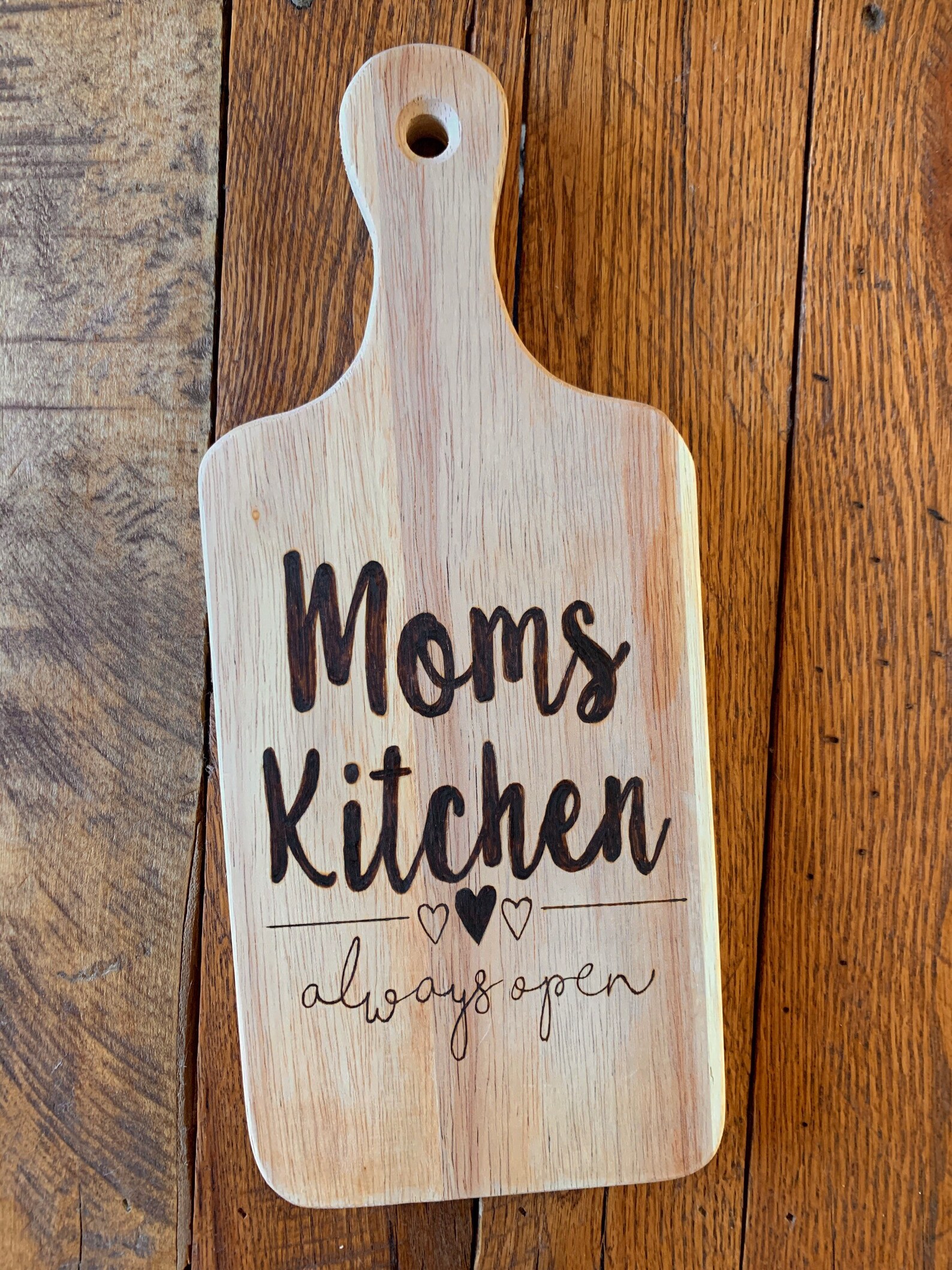 Moms Kitchen Cutting Board Custom Wood Burned Personalized Cutting ...