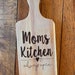 Moms Kitchen Cutting Board Custom Wood Burned Personalized Cutting ...