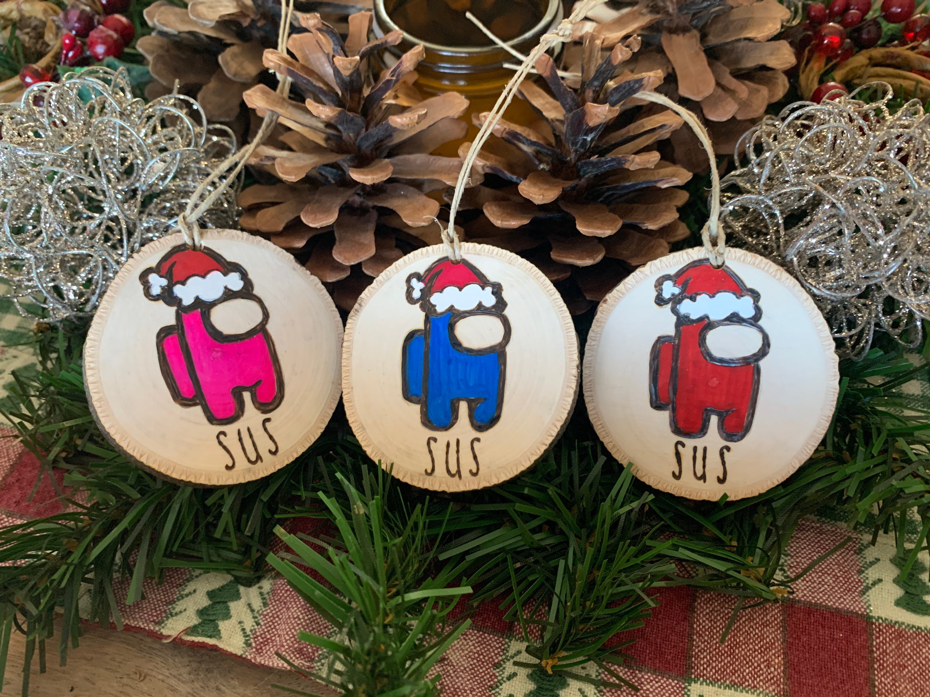 Among Us Sus Ornament Christmas Decor Tree Ornament | Etsy