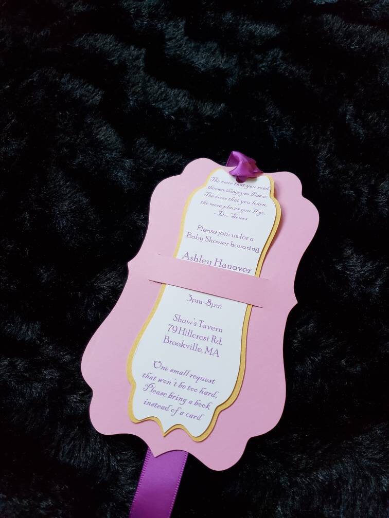 VINTAGE CHAPTERS Bookmark Invitation - Etsy