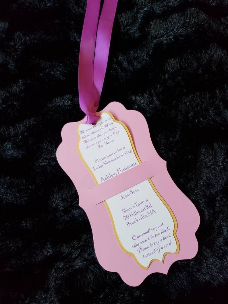 VINTAGE CHAPTERS Bookmark Invitation - Etsy