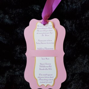 VINTAGE CHAPTERS Bookmark Invitation - Etsy