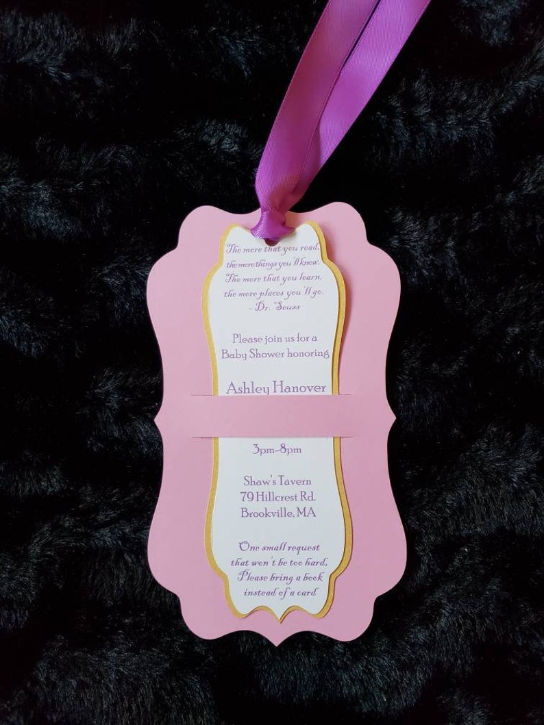 VINTAGE CHAPTERS Bookmark Invitation - Etsy