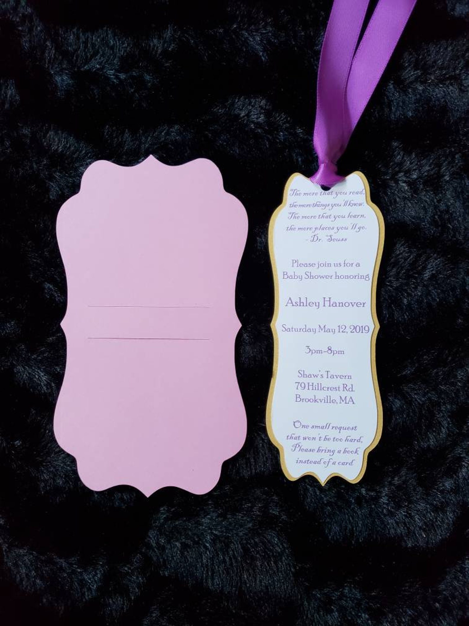 VINTAGE CHAPTERS Bookmark Invitation - Etsy