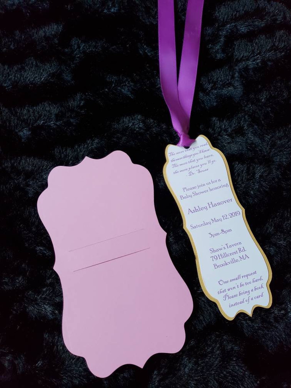 VINTAGE CHAPTERS Bookmark Invitation - Etsy