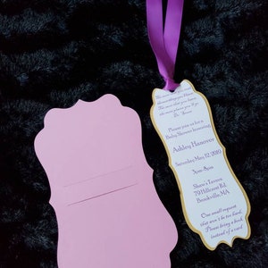 VINTAGE CHAPTERS Bookmark Invitation - Etsy