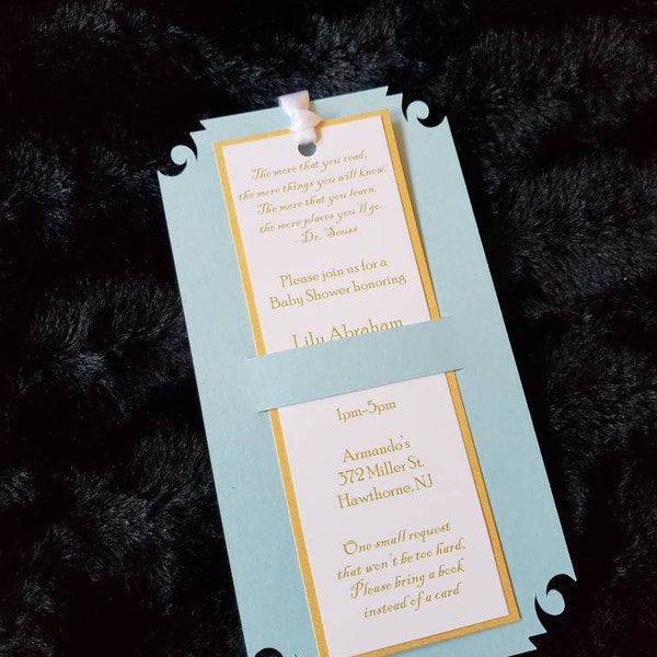Bookmark Invitation - Etsy