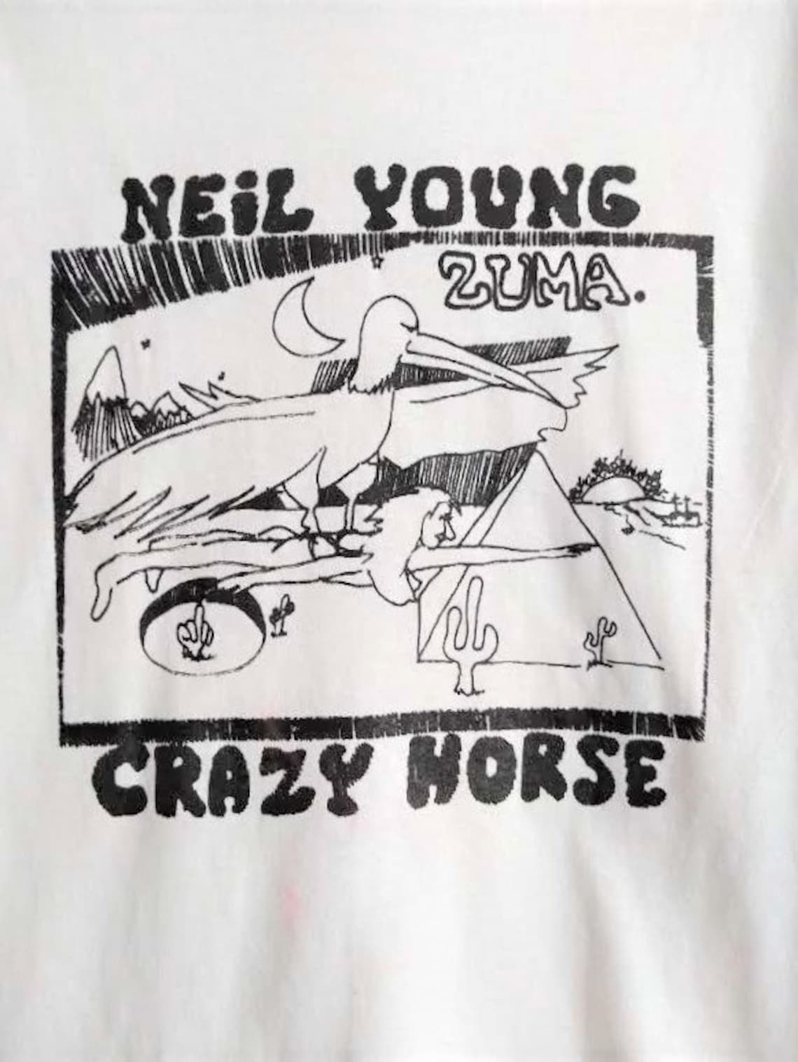 Neil Young & CRAZY HORSE ZUMA album T-Shirt psychedelic | Etsy