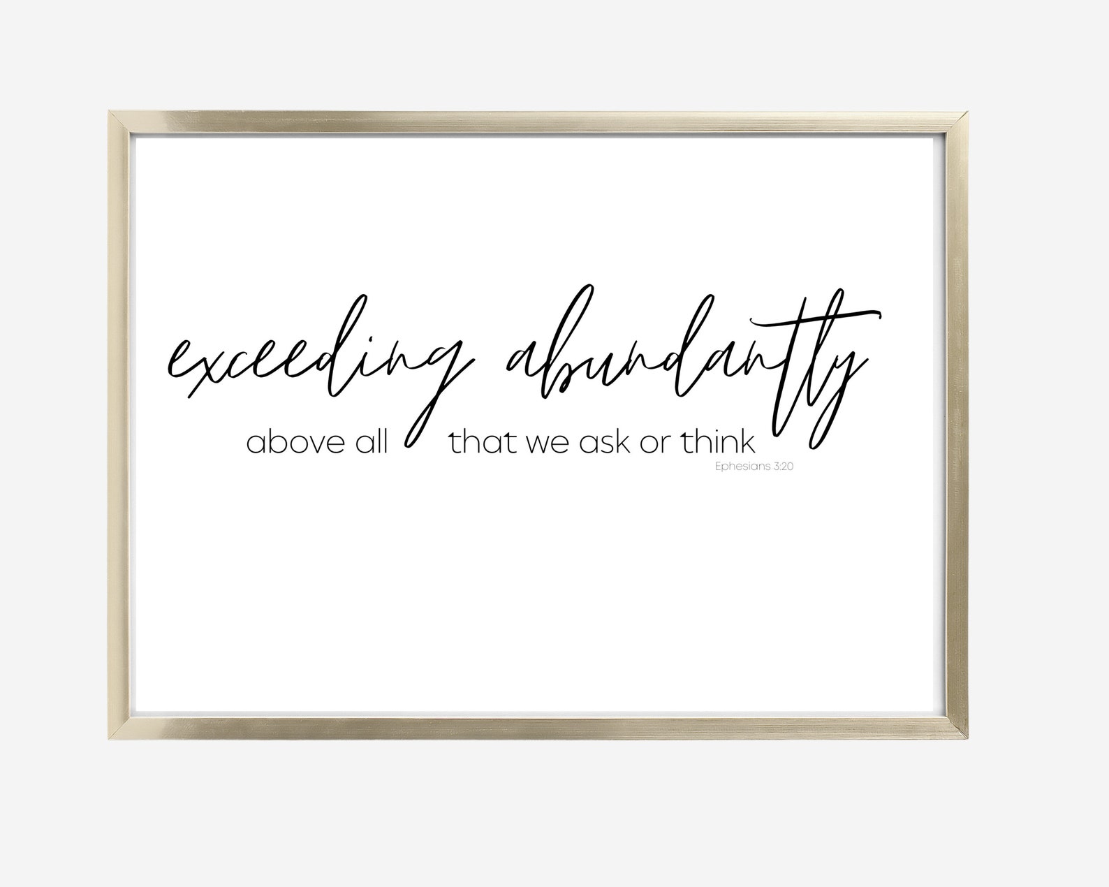 Exceeding Abundantly Ephesians 3 20 Christian Wall Art | Etsy