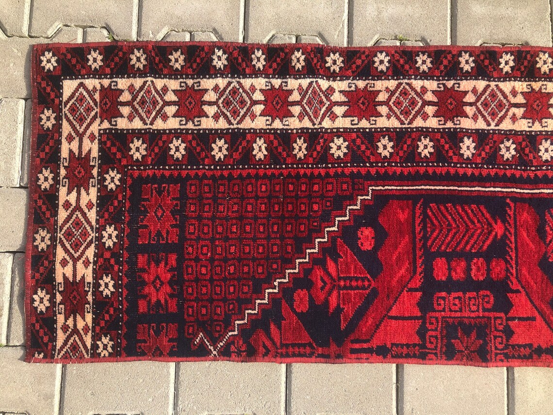 Art Deco Rug Runner Rug 1.9 Ft X 6.1 Ft Boho Decor Rug Vintage Rug ...