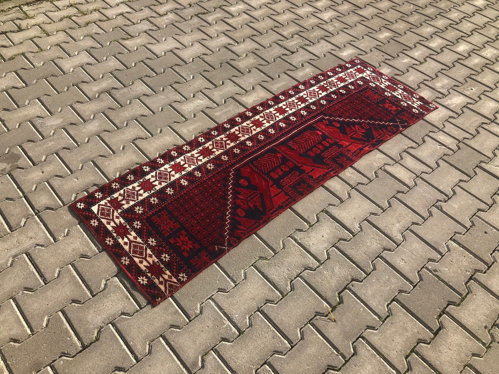 Art Deco Rug Runner Rug 1.9 Ft X 6.1 Ft Boho Decor Rug Vintage Rug ...